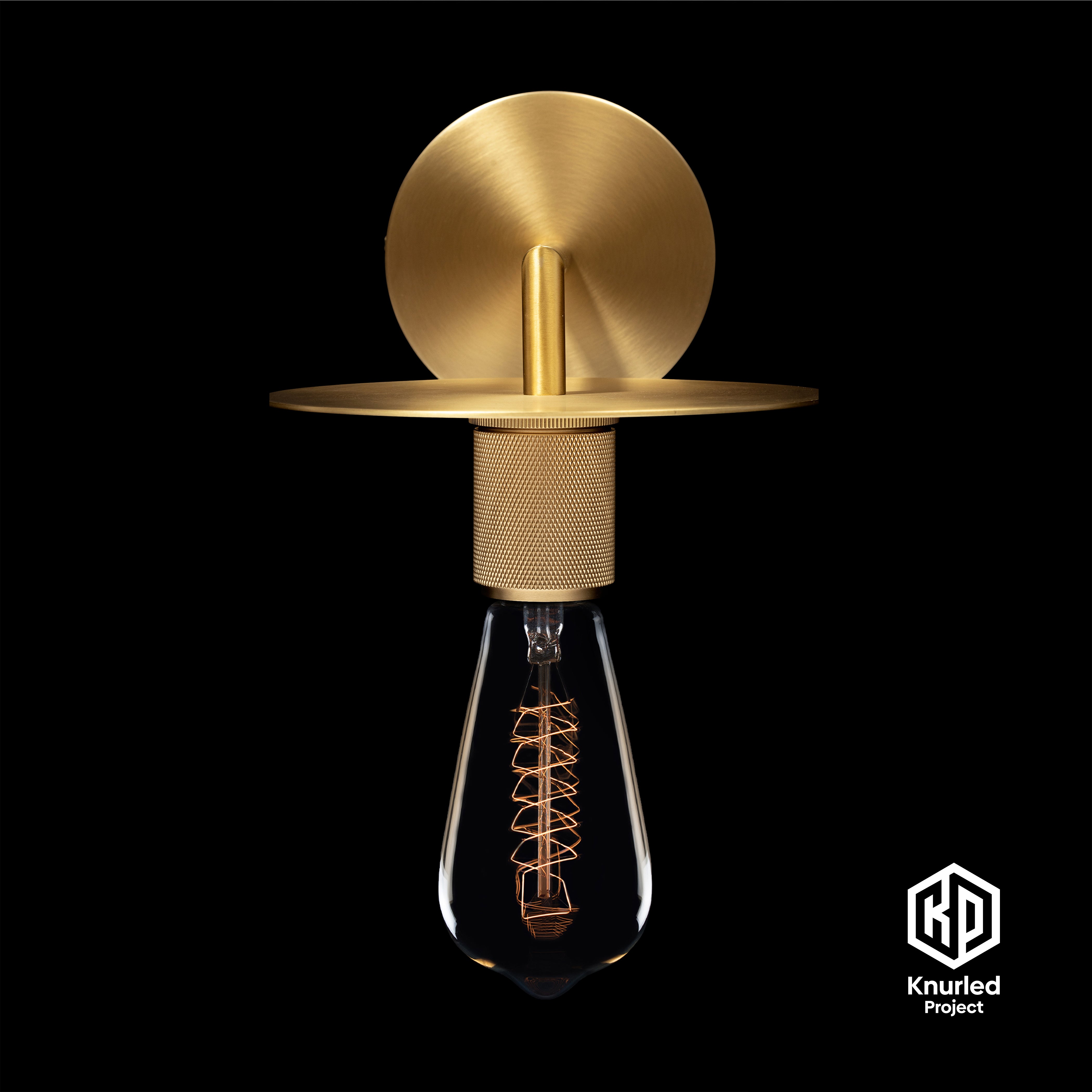 Brass Disc Wall Light – The Knurled Project