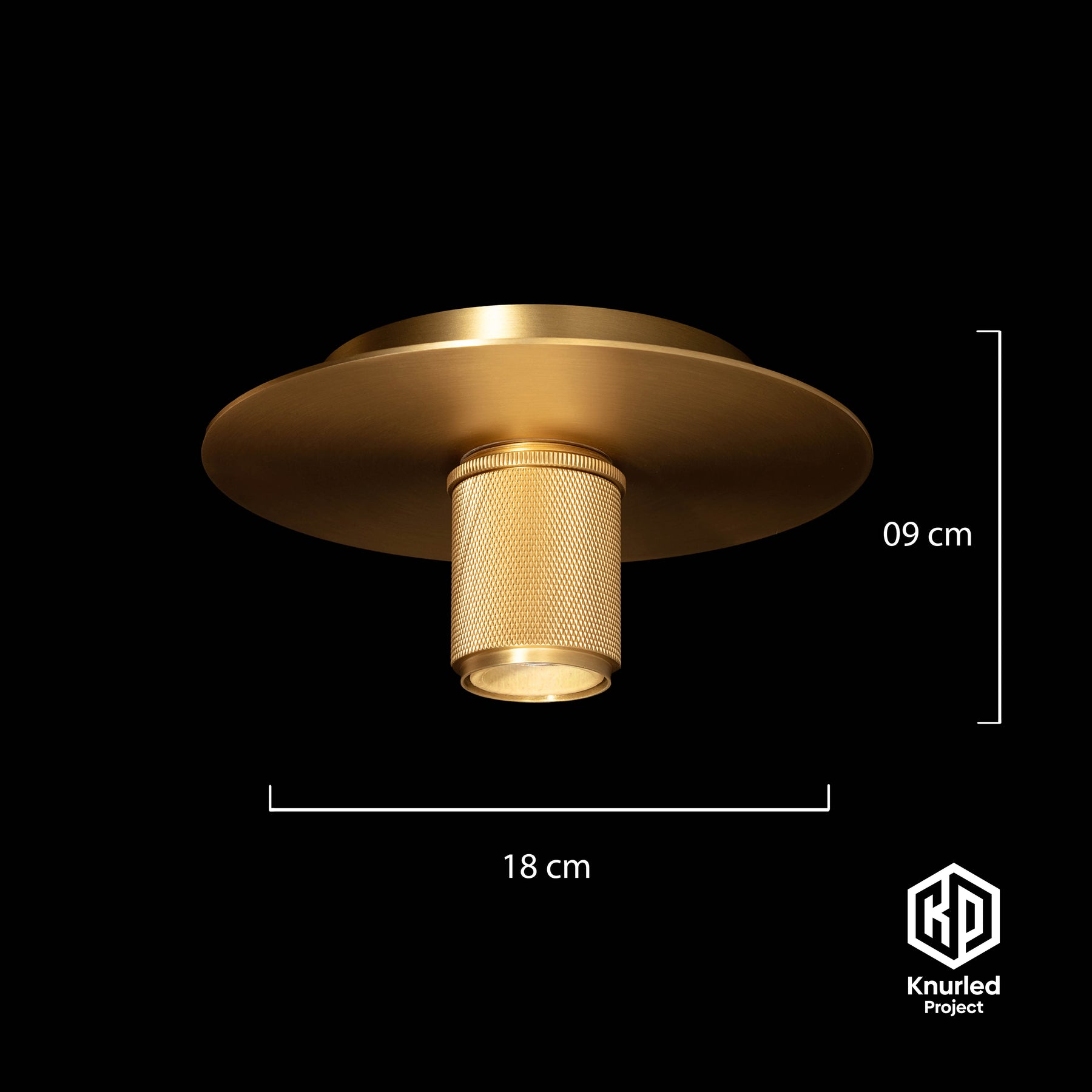Knurled Brass Disc Ceiling Light – The Knurled Project