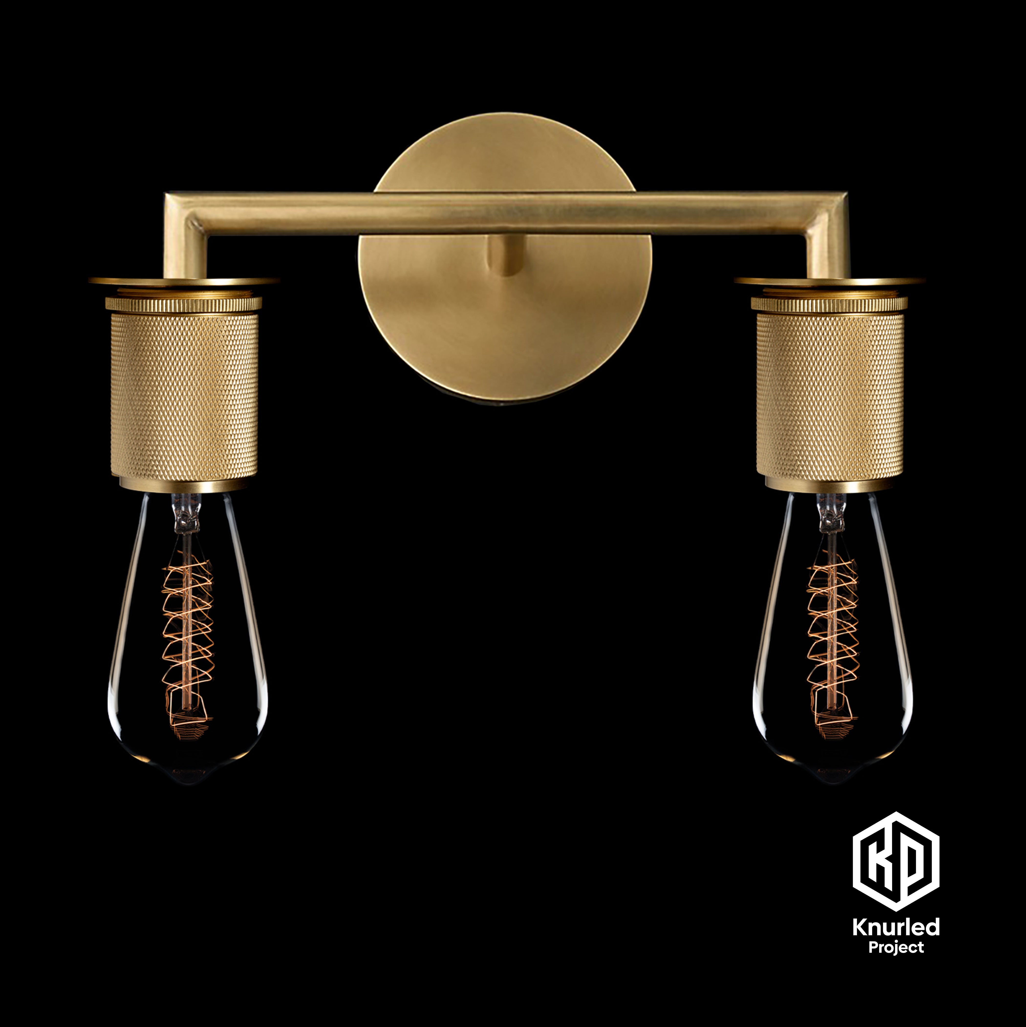 Brass Shade Double Wall Light – The Knurled Project